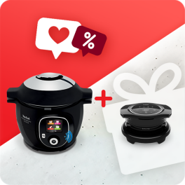 Multicooker Tefal Cook4Me+ Connect CY855830 & Accesoriu pentru prăjit
